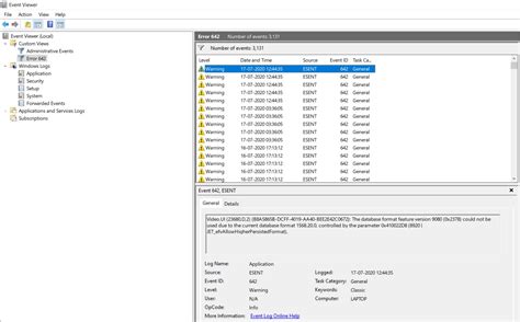 Users Report Esent 642 Warnings In Windows 10 May 2020 Update
