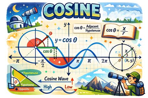 Cosine Calculator Formulas Rules Example 3 Angle