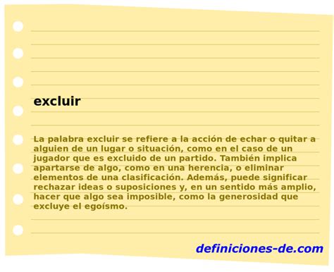 Significado De Excluir