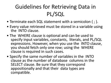 Variables And Control Statements In PL SQL Ppt Download