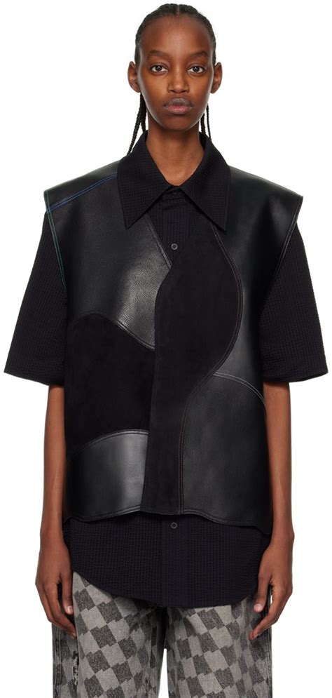 Ader Error For Women FW24 Collection Leather Vest Leather Jackets Women Coats For Women