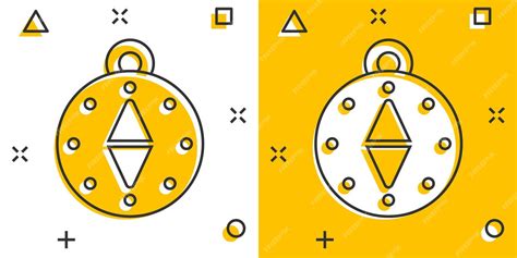 Premium Vector Compass Icon In Comic Style Navigation Equipment