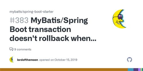 Mybatisspring Boot Transaction Doesnt Rollback When Expected · Issue 383 · Mybatisspring