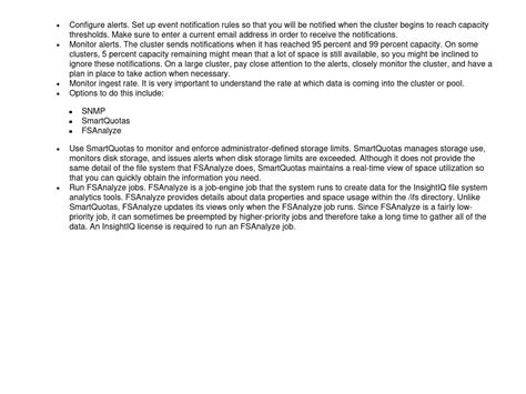 Monitoring Cluster Capacity Dell Powerscale Considerations And Best Practices For Large