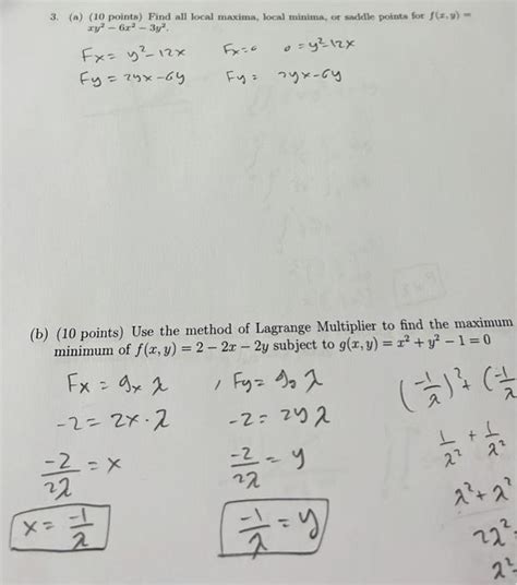 solved 3 a 10 points find all local maxima local