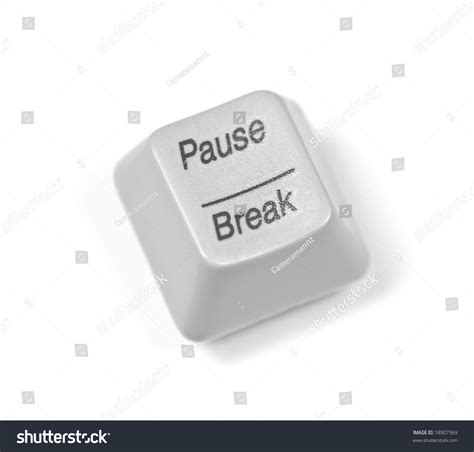 Pause Break Key Over White Background Stock Photo 18907369 Shutterstock