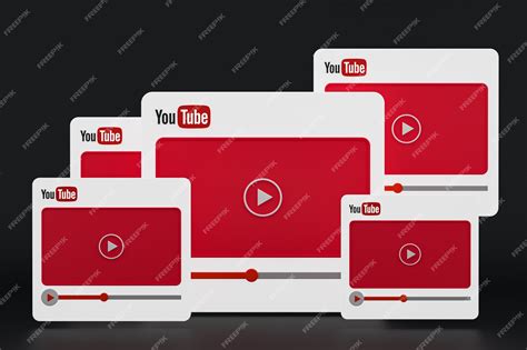 Premium Photo Youtube Video Player 3d Design Or Video Media Player