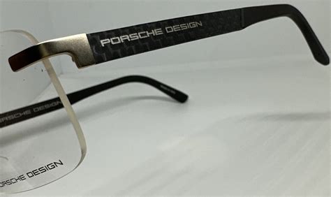 New Authentic Porsche Design Rimless Eyeglasses P8236 S1 B Rx Italy
