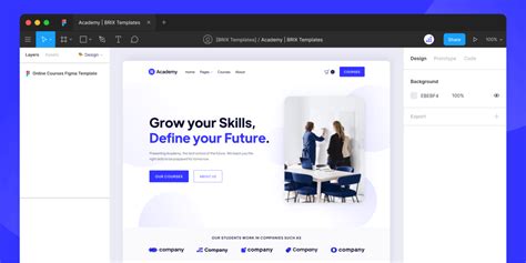 Academy Online Course Figma Template Free Figma Resource Figma Elements