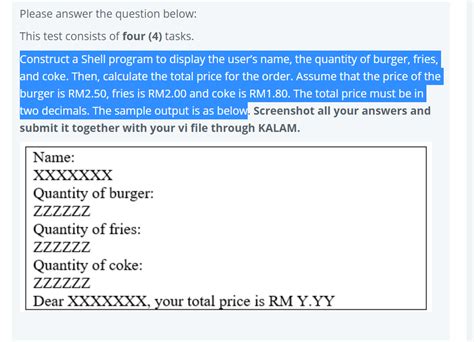 Solved Construct A Shell Program To Display The Users Name Chegg Com