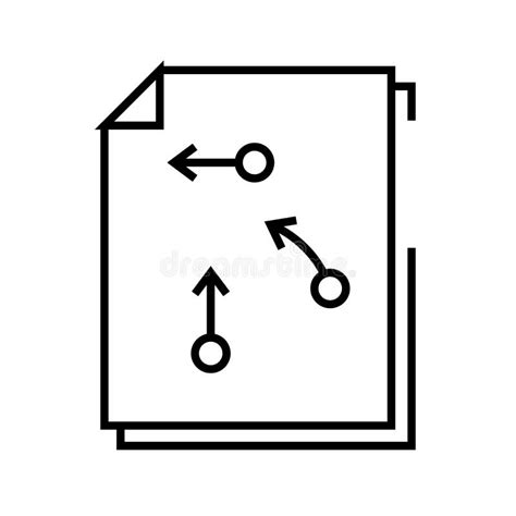 Decision Algorithm Line Icon Concept Sign Outline Vector Illustration