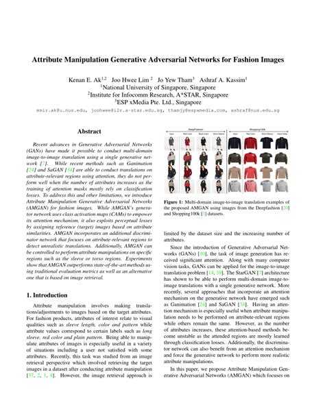 Pdf Attribute Manipulation Generative Adversarial Networks For