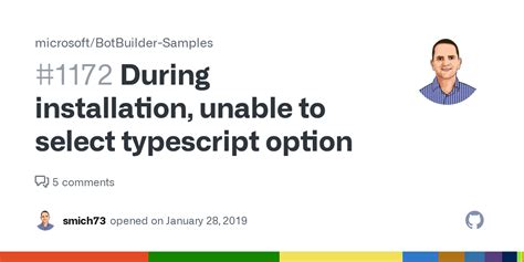 During Installation Unable To Select Typescript Option · Issue 1172 · Microsoftbotbuilder