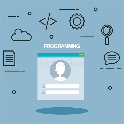 Programming Languages Set Icons Stock Vector Illustration Of Password