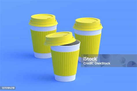 뚜껑과 소매가 있는 일회용 종이 커피 컵 3d 렌더 0명에 대한 스톡 사진 및 기타 이미지 0명 3차원 형태 검은색 Istock