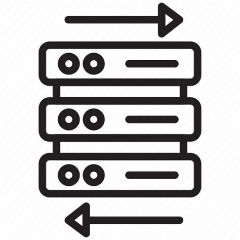 Data Sharing Database Server Storage Share Arrow Icon Download