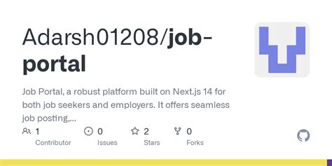GitHub Adarsh Job Portal Job Portal A Robust Platform Built On Next Js For Both Job