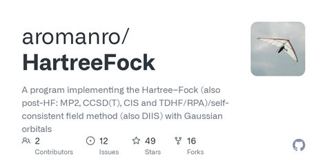 Github Aromanrohartreefock A Program Implementing The Hartreefock Also Post Hf Mp2 Ccsd