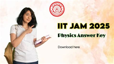 Iit Jam Physics Answer Key 2025 Out Download Pdf Solutions