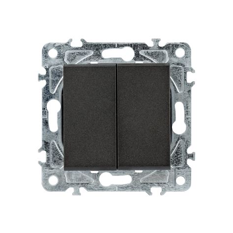 Enkel Interruptor Doble Conmutador 10a 250v Negro Estanterias Mateo