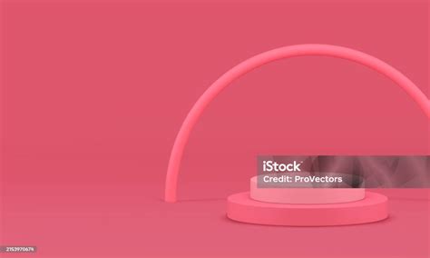3d 핑크 실린더 연단 받침대 모형 화장품 쇼 현실적인 벡터 0명에 대한 스톡 벡터 아트 및 기타 이미지 0명 3차원 형태 가정의 방 Istock