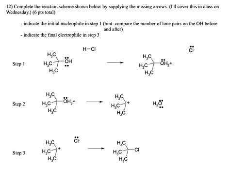 Solved 12) Complete the reaction scheme shown below by | Chegg.com