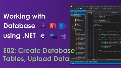 Create Database Tables Field Types And Upload Data Oledb Net E02