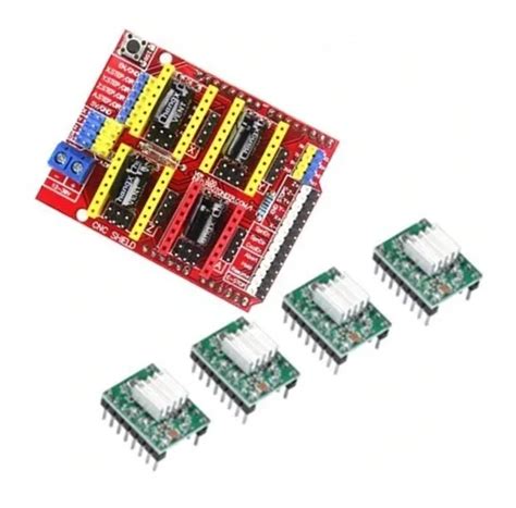 Kit Cnc Shield V3 Para Arduino Uno 4 Driver A4988 Mercadolivre