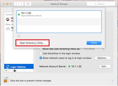how to connect macos to ldap services by using an open directory
