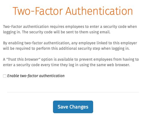 Two Factor Authentication Enabling For Employees Brightpay
