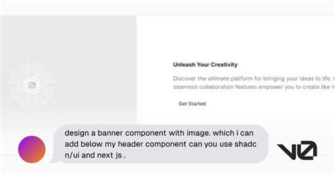 Design A Banner Component With Image Which I Can Add Below My Header