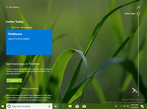 How To Enable Timeline In Windows 10