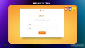 Step By Step Form Validation Using HTML CSS And JavaScript Coding Torque