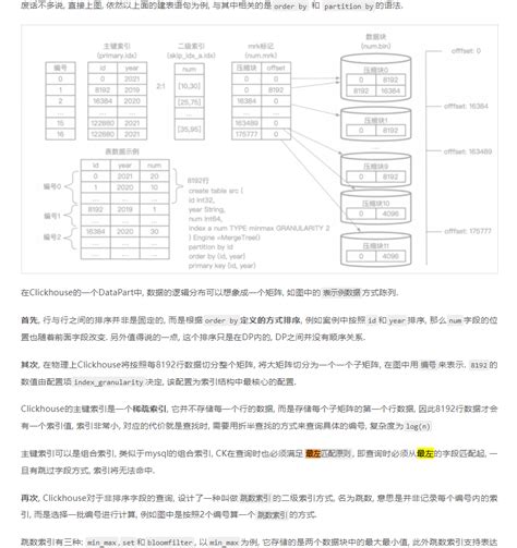 Clickhouse中mergetree引擎 Order By的字段是否都走索引，效率怎么样？ Rich Atone 博客园