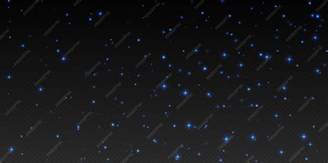 Estrellas Azules Y Destellos Efecto De Cielo Nocturno De Polvo De