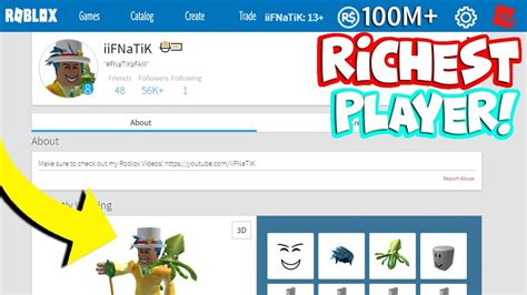 Richest Player In Roblox History Prank Youtube