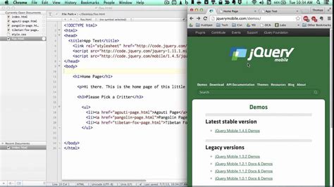 JQuery Mobile Basics YouTube