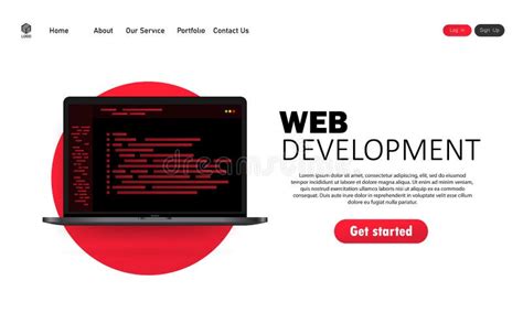 Web Development Illustration Flat Design Concepts For Analysis Coding