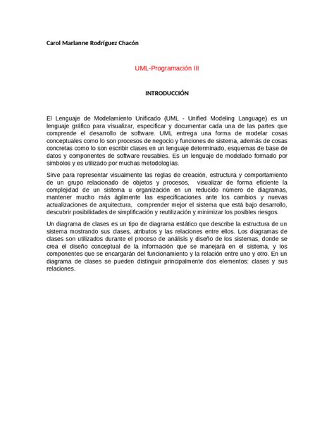 uml programación iii java docsity