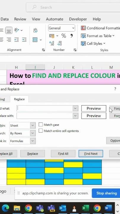 Shorts Short Youtubeshorts Find And Replace Colour In Excel Excel