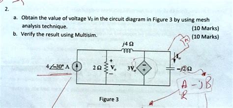 solved a obtain the value of voltage vo in the circuit diagram in