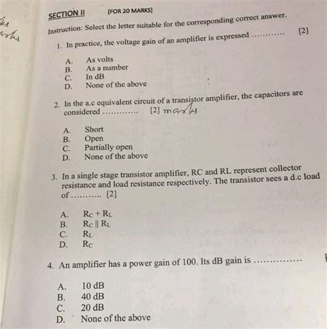 SECTION II FOR MARKS Instruction Select StudyX