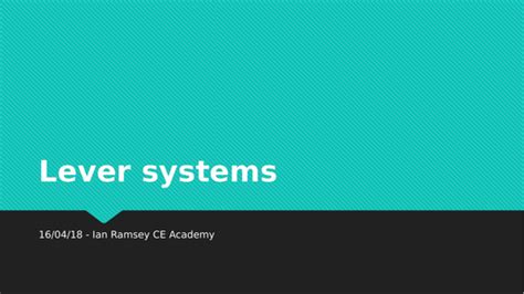 Edexcel Gcse Pe Lever Systems Teaching Resources