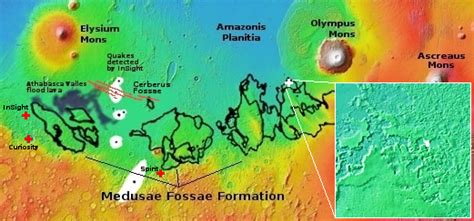 A Cliff Face Of Volcanic Erosion On Mars Behind The Black Robert