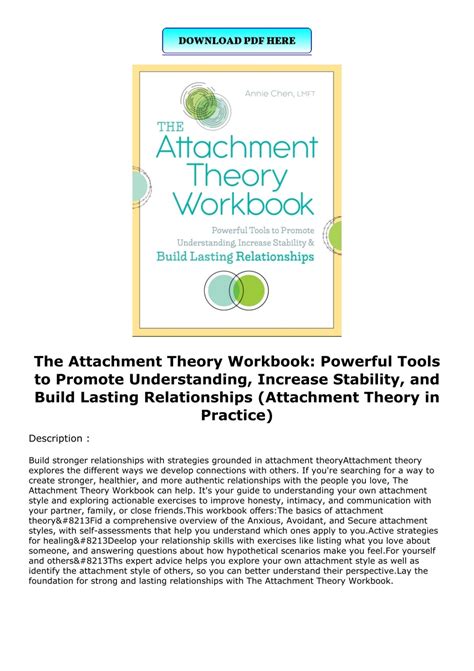[pdf] Download Free The Attachment Theory Workbook Powerful Tools To
