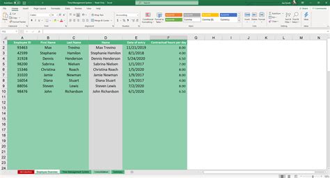 Time Management System Excel Google Sheets Template Simple Sheets