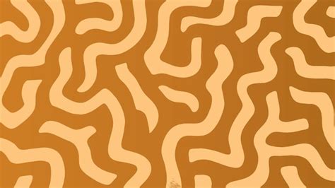 Free Vector Brown And Orange Abstract Squiggle Maze Pattern