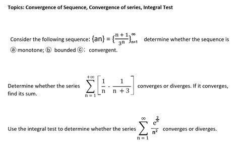 Solved Topics Convergence Of Sequence Convergence Of Chegg