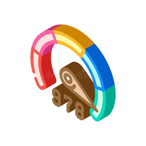 Dynamic Credit Scoring Model Fintech Isometric Icon Vector Illustration Stock Illustration