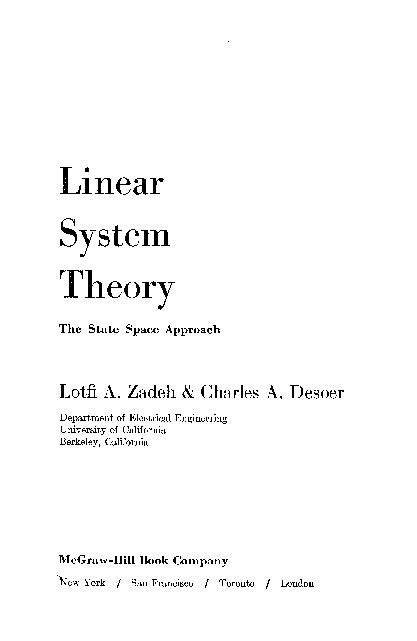 Linear System Theory The State Space Approach Zadeh Desoer Pdf PDFCOFFEE